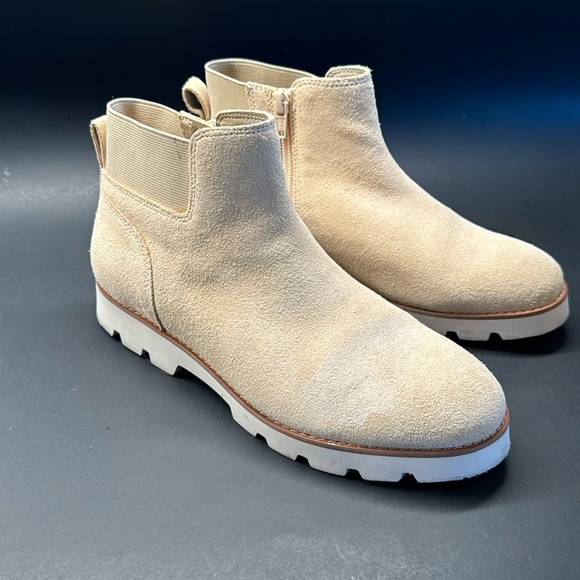Vionic | Shoes | Vionic Brionie Suede Booties Lug Soles 6 Wide | Poshmark